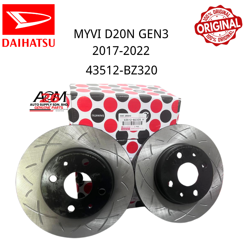 【ACM】DAIHATSU JAPAN MYVI D20N GEN3 2017-2022 FRONT DISC ROTOR 43512 ...