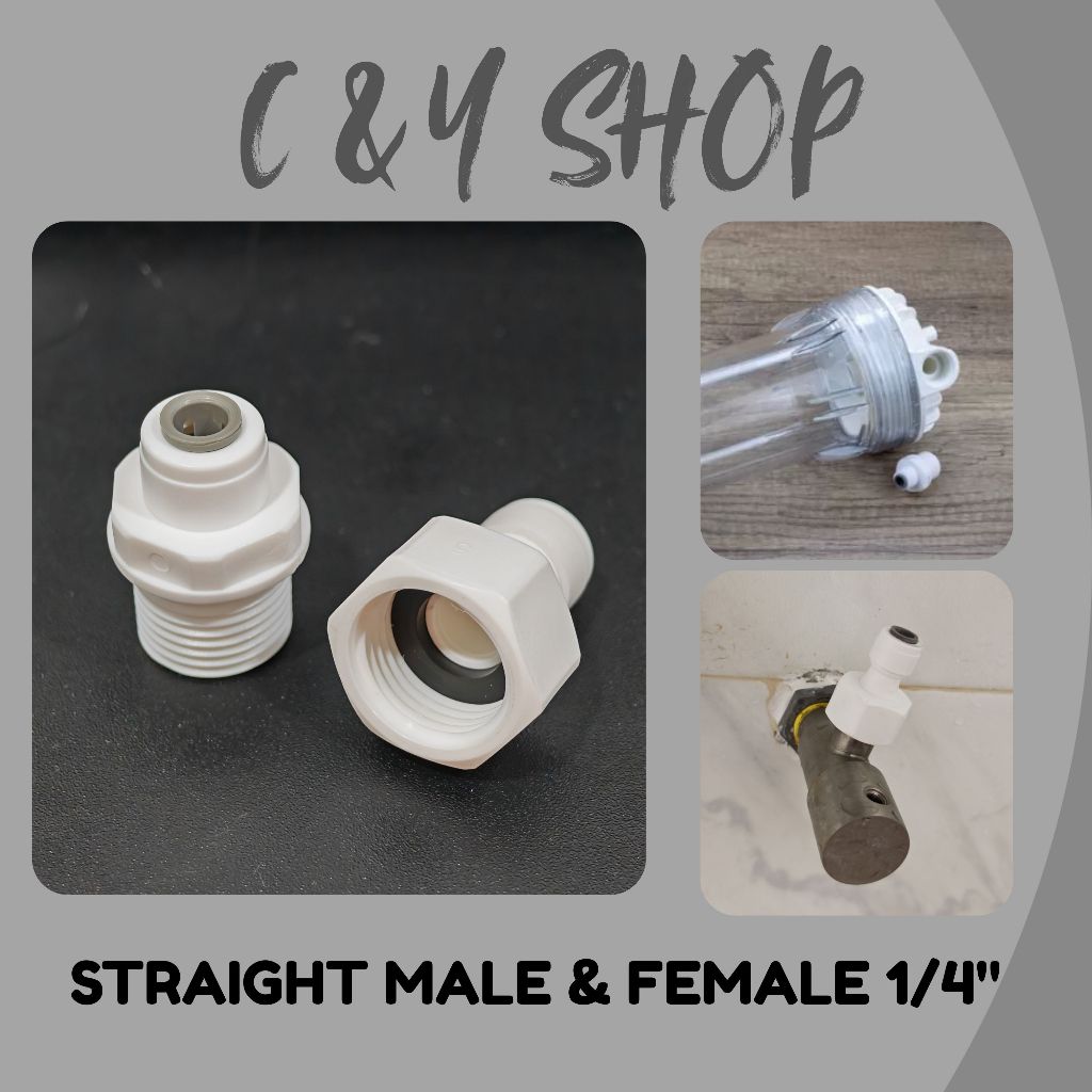 1/4" WATER FILTER FEMALE AND MALE THREAD QUICK CONNECTOR COWAY, CUCKOO ...