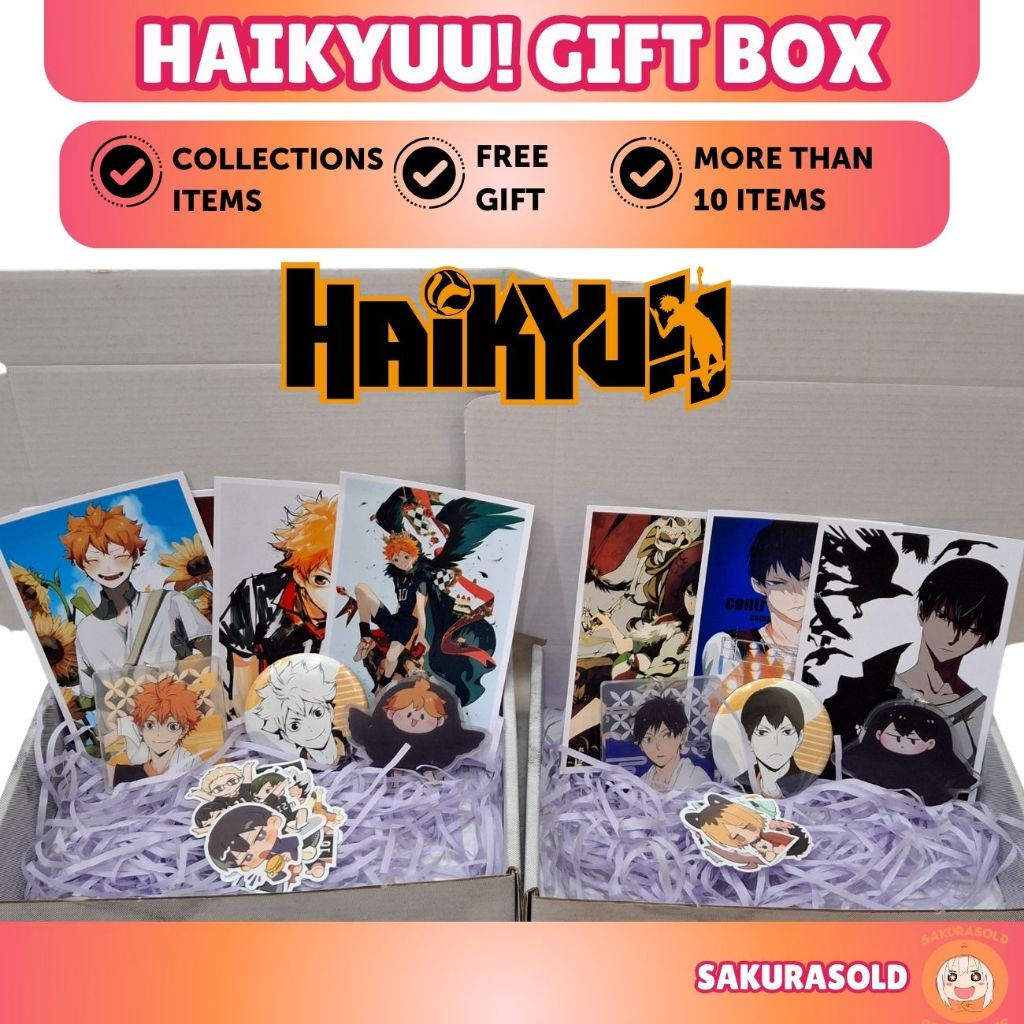 Haikyuu Gift Box Anime Haikyuu Keychain Anime Gift Box Haikyuu Sticker ...