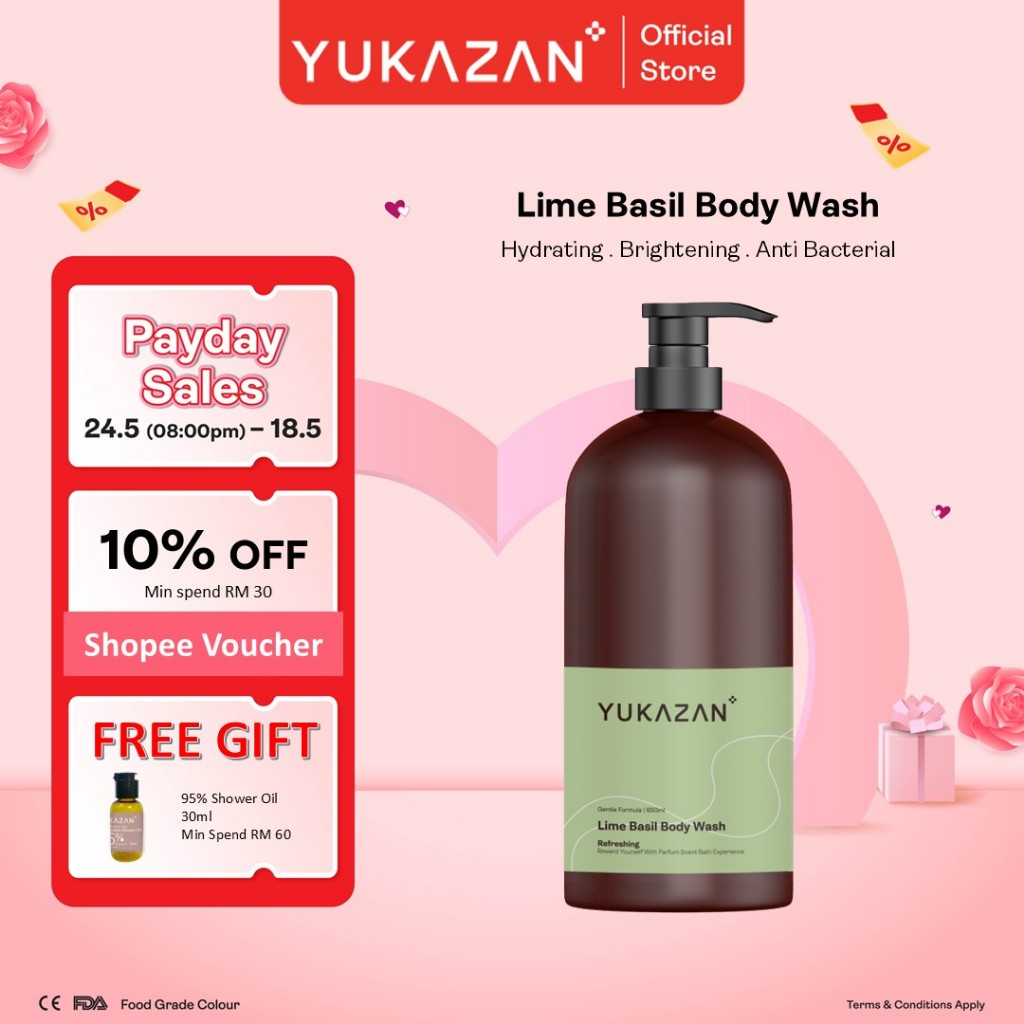 Yukazan Lime Basil Hydrating Body Wash (850ml) Body Shower Foam / Body Shampoo | Shopee Malaysia