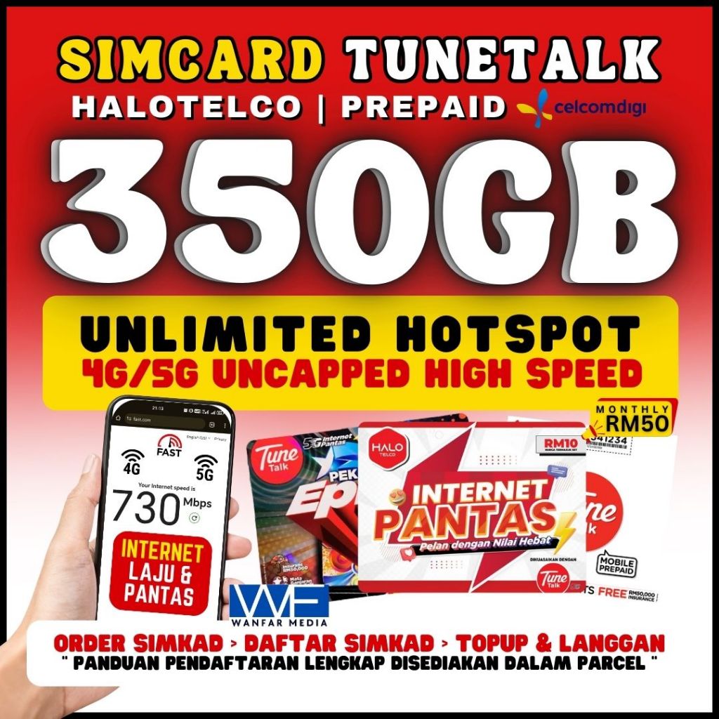 🌙 [𝗦𝗜𝗠 𝗖𝗔𝗥𝗗 𝗧𝗨𝗡𝗘𝗧𝗔𝗟𝗞 𝗛𝗔𝗟𝗢 𝗧𝗘𝗟𝗖𝗢] 4G / 5G SIMKAD LAJU UNLIMITED HOTSPOT ...