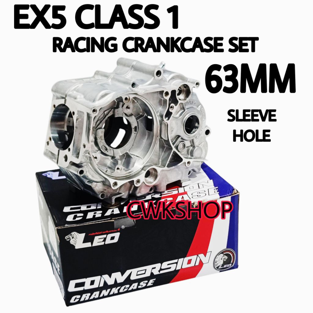 EX5 CLASS 1 CRANKCASE SET L/R SLEEVE HOLE (63MM HOLE LEO/61MM ESPADA ...