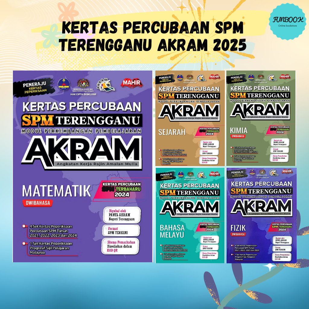 [FUNBOOK] Kertas Percubaan SPM Terengganu (AKRAM) Edisi 2025 Penerbit Mahir | Shopee Malaysia