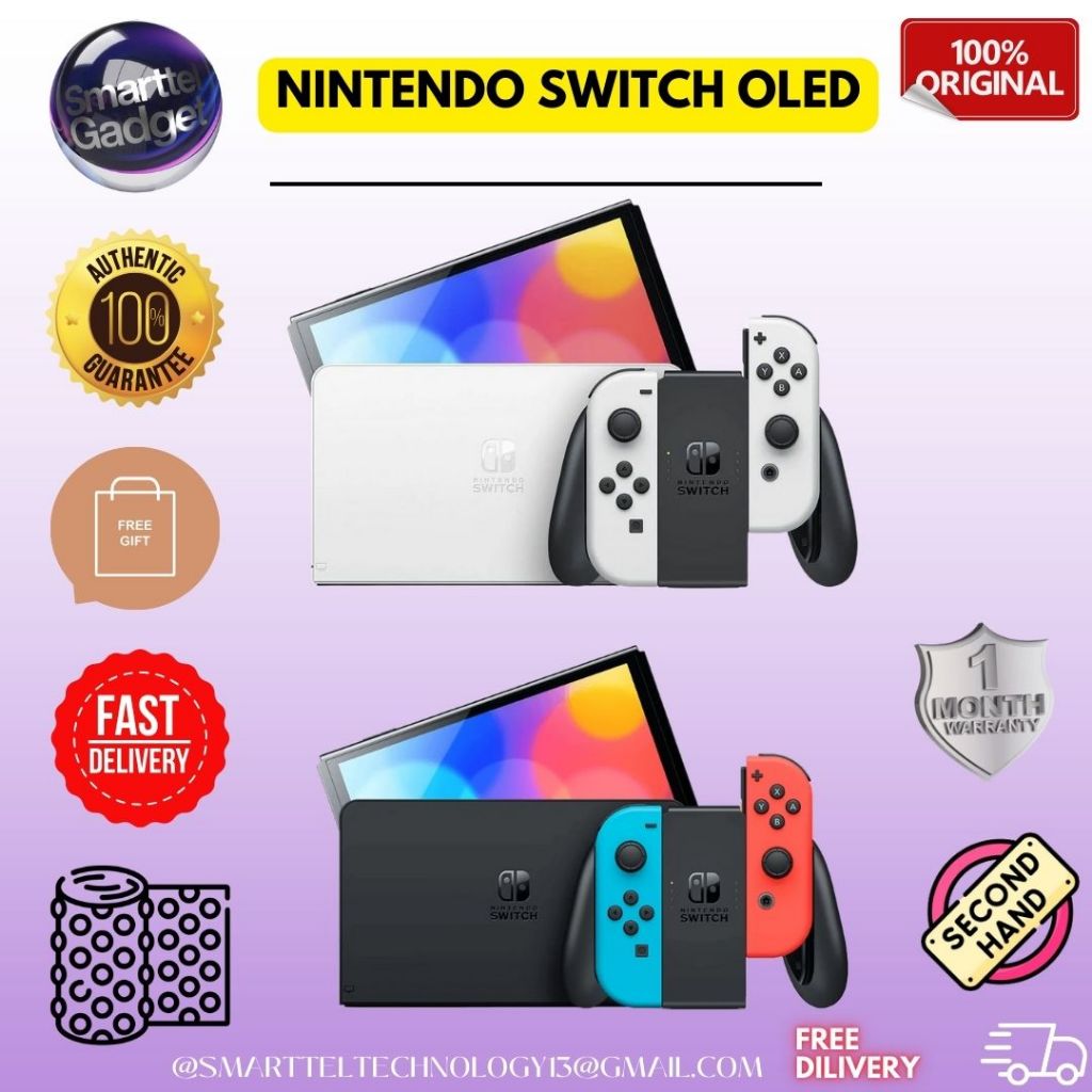 ORIGINAL DEMO UNIT NINTENDO SWITCH OLED / NWS / 1 MONTH WARRANTY BY ...