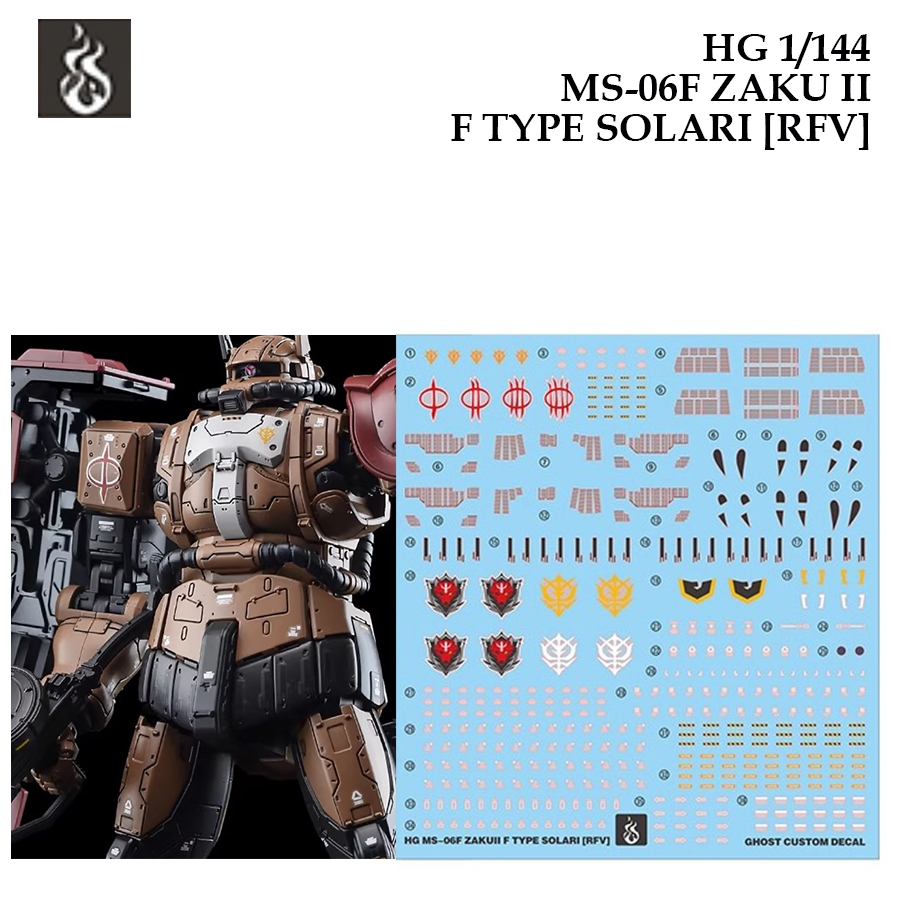[COPY GHOST] HG116 HG 1/144 MS-06F ZAKU II F TYPE SOLARI [RFV] GUNDAM ...