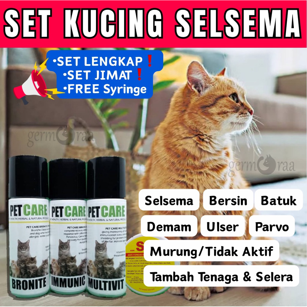 Ubat Selsema Kucing Long Flu Cat Flu Fever Parvo Kucing Monyok Demam ...