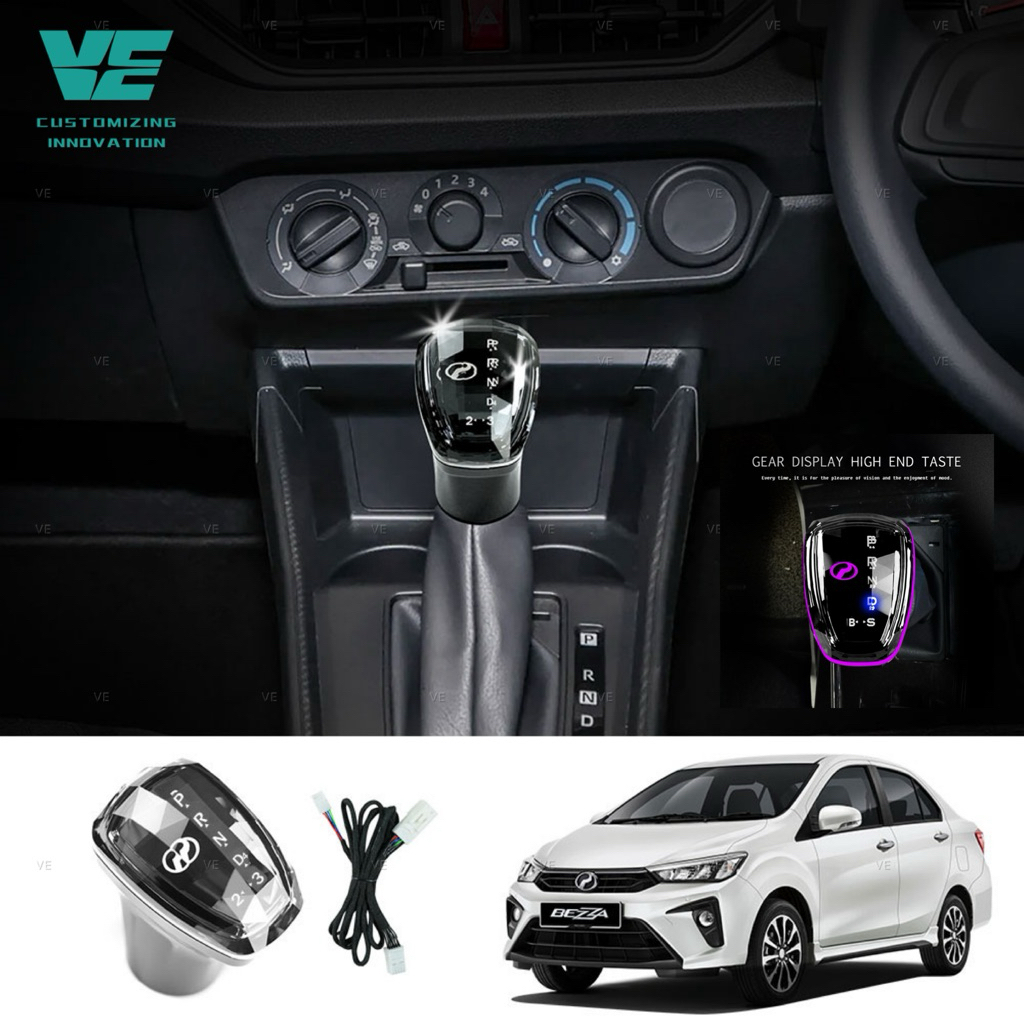 VE perodua bezza 2016-2025 Crystal RGB led gear shift knob original ...