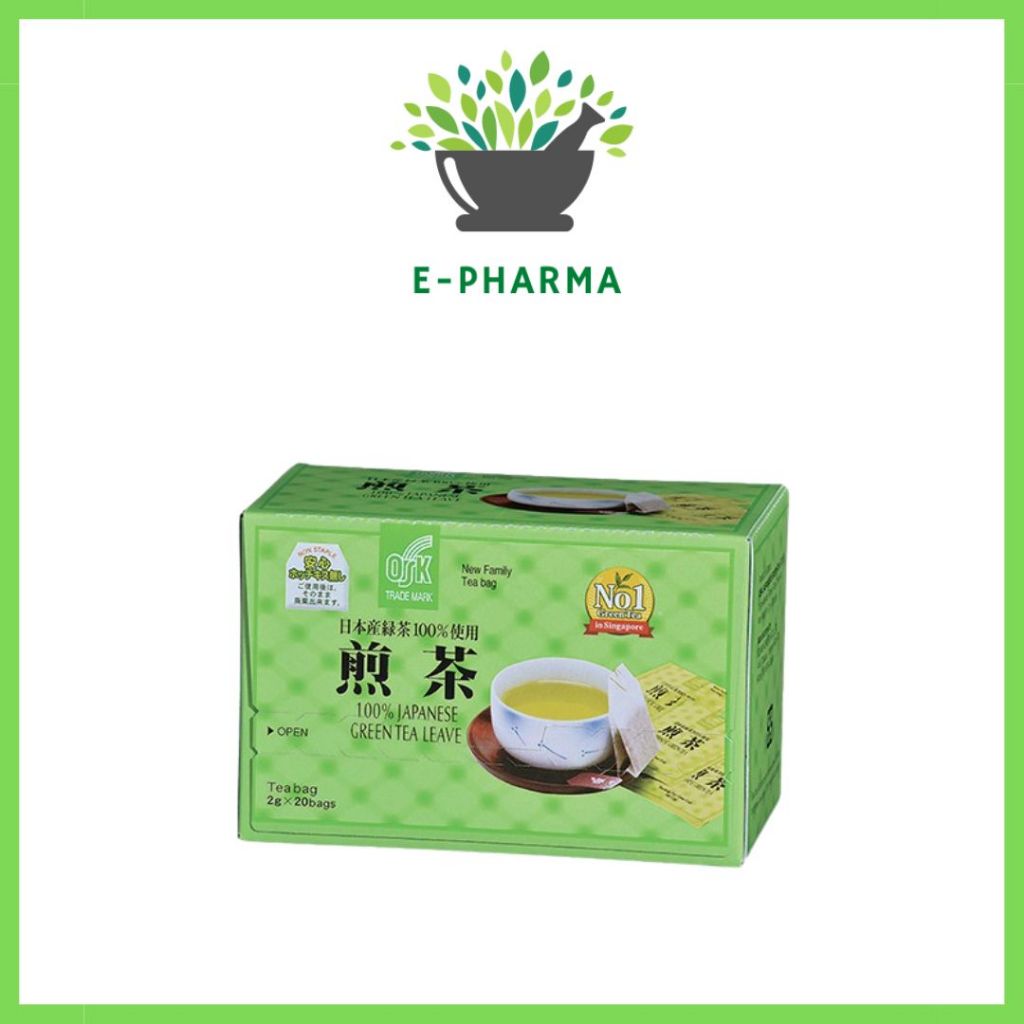 OSK 100% Japanese Green Tea Leaves, Teh Hijau 2g x 20 bags | Shopee Malaysia