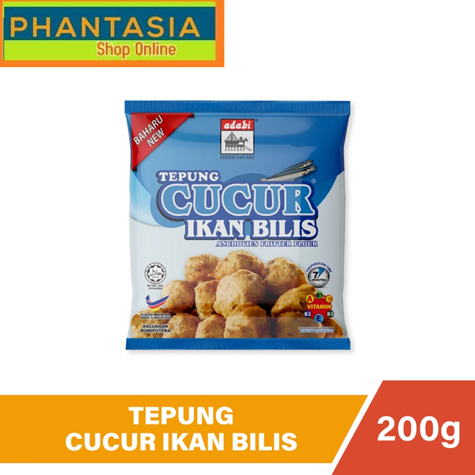 Adabi Tepung Cucur Ikan Bilis 400g(200gX2 Pek) | Shopee Malaysia