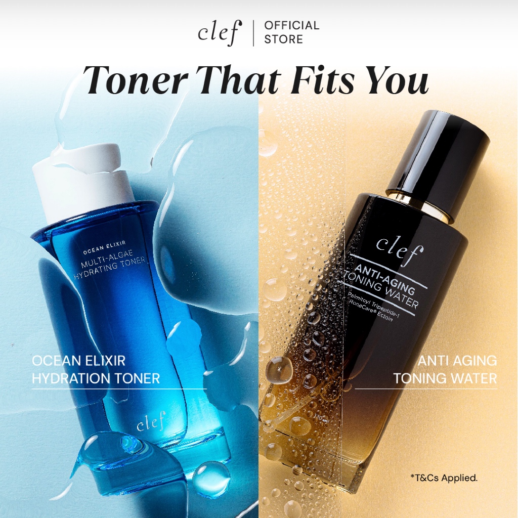 CLEF Toner Collection | Ocean Elixir Hydrating Toner 120ml / Anti-Aging ...