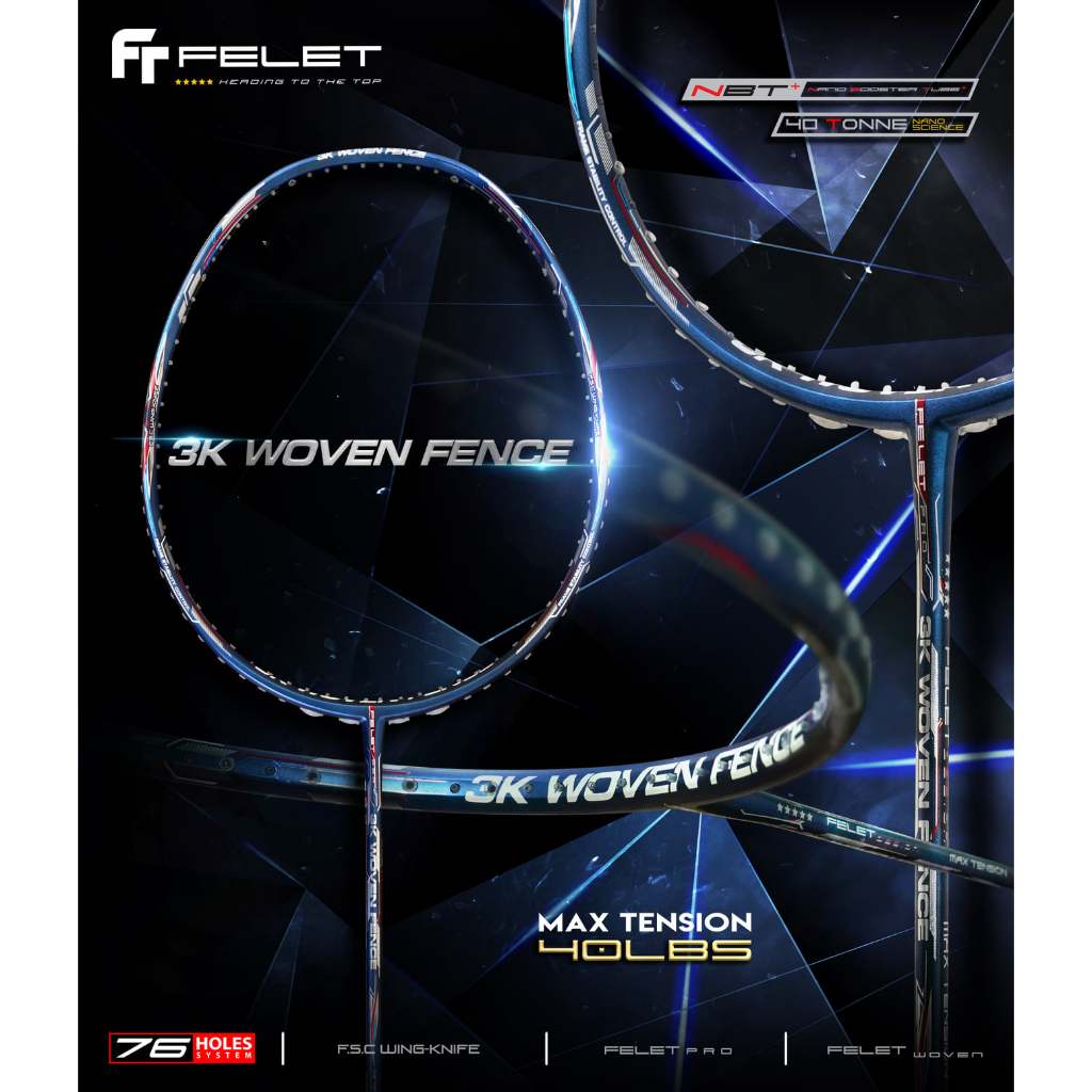 FELET 3K WOVEN FENCE 4U BADMINTON RACKET (100% ORIGINAL) | Shopee Malaysia