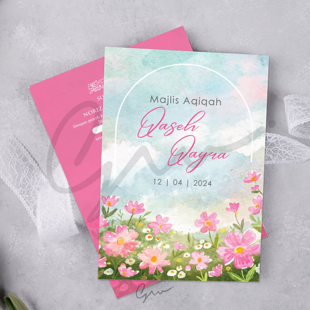 Kad Aqiqah Murah | PERCUMA SOFTCOPY PDF | Kad Jemputan | invitation Card | with Envelope ...