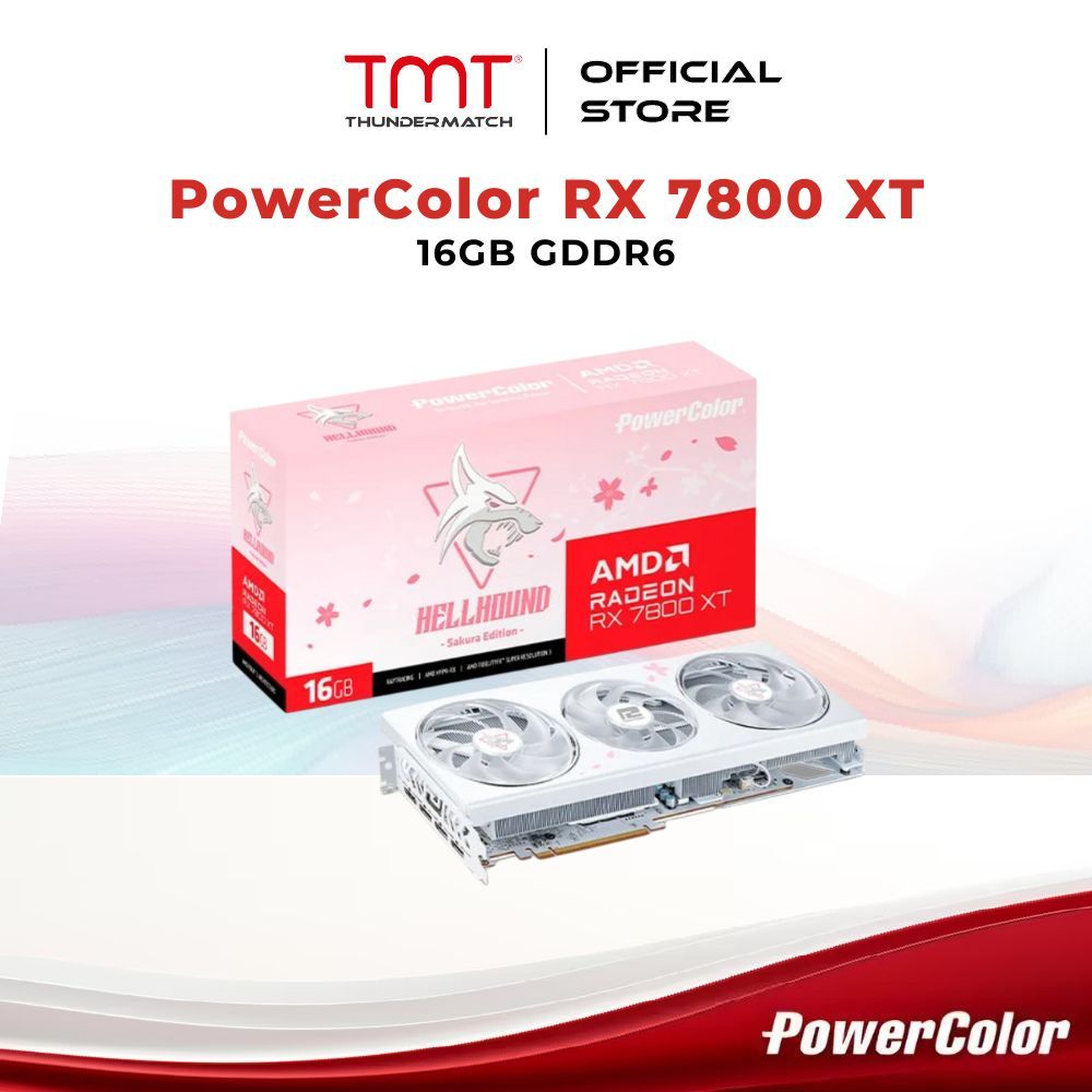 PowerColor Radeon RX 7800 XT Hellhound Sakura Edition | Shopee Malaysia