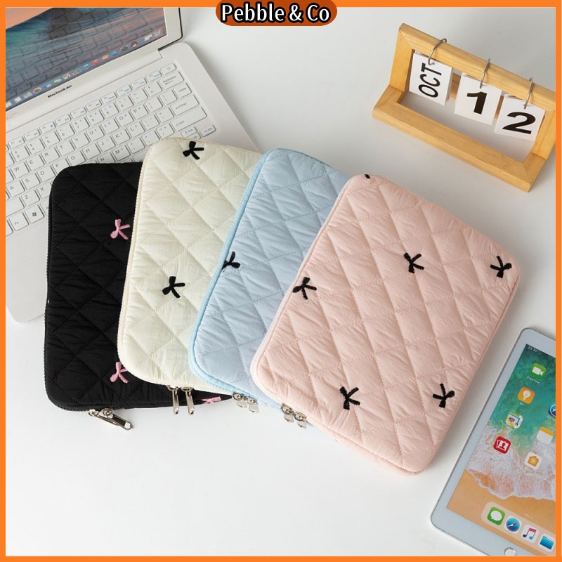Ins Cute Bowknot Laptop Case 13/15 Inch Tablet Organizer Soft ...