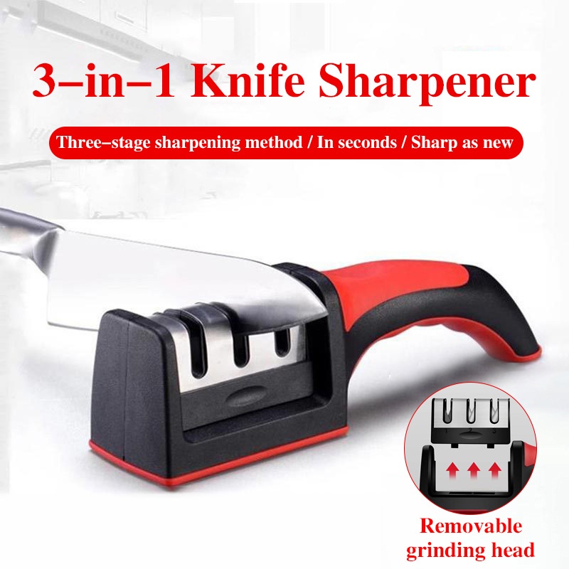 1 second quick sharpening🔪Quick Sharpener 3-in-1 Knife Sharpener ...