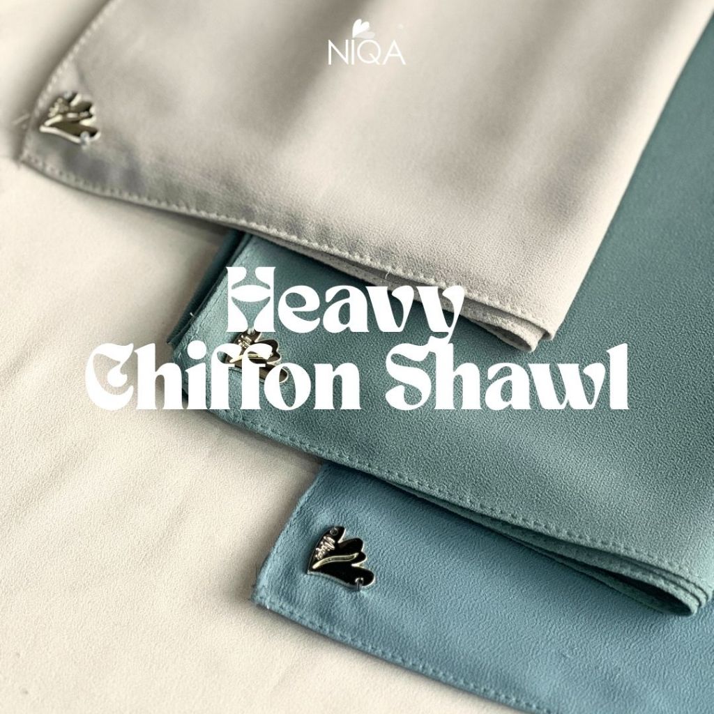 (Niqa HQ) Koleksi 1 - Tudung NIQA Heavy Chiffon Shawl Mudah di gosok ...
