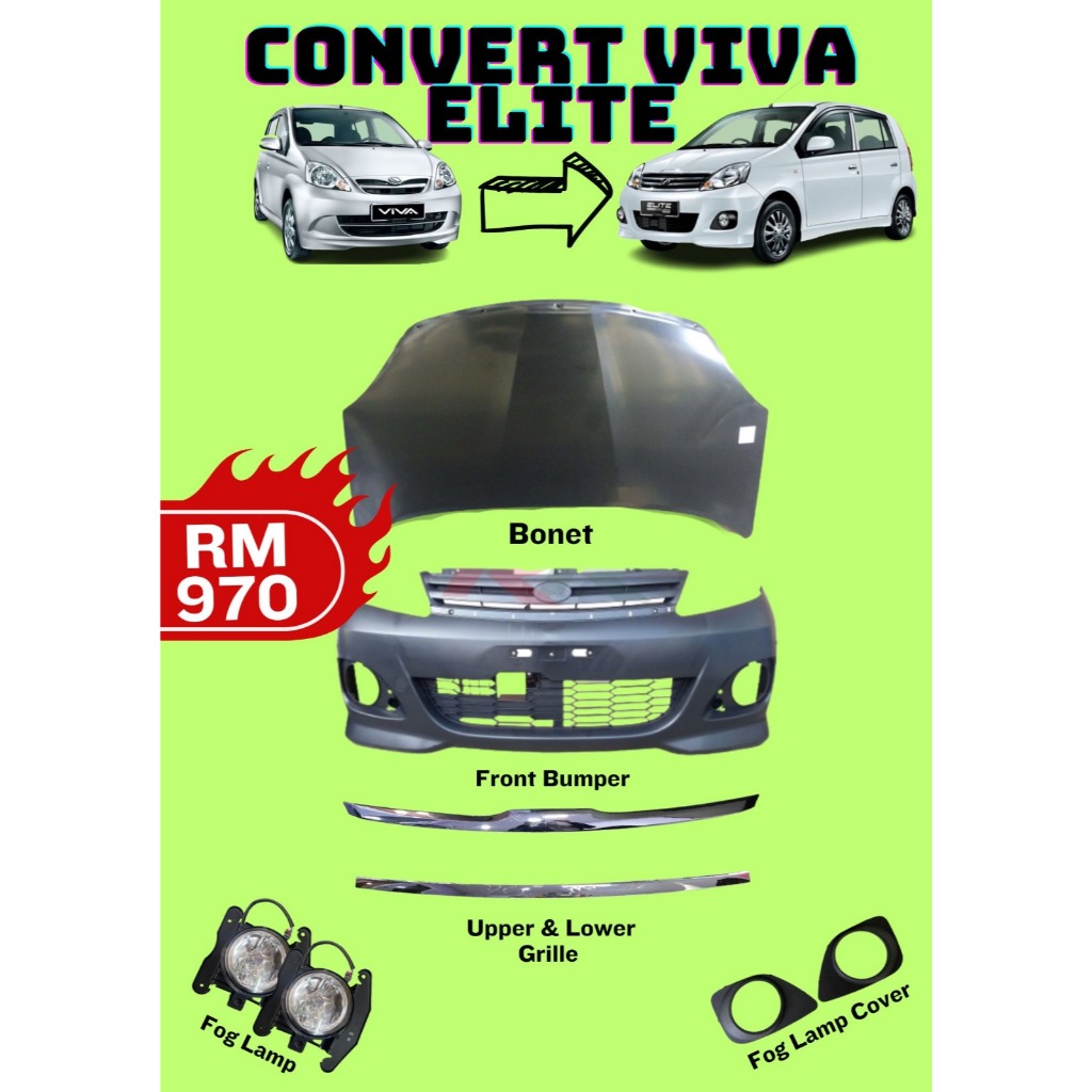 Fastlink Set Combo Front Bumper Viva Lama 2007 convert to Viva Elite ...