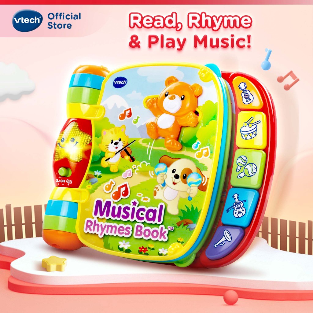 Vtech Musical Rhymes Book Baby Early Learning Book Music Book for 6-36 ...