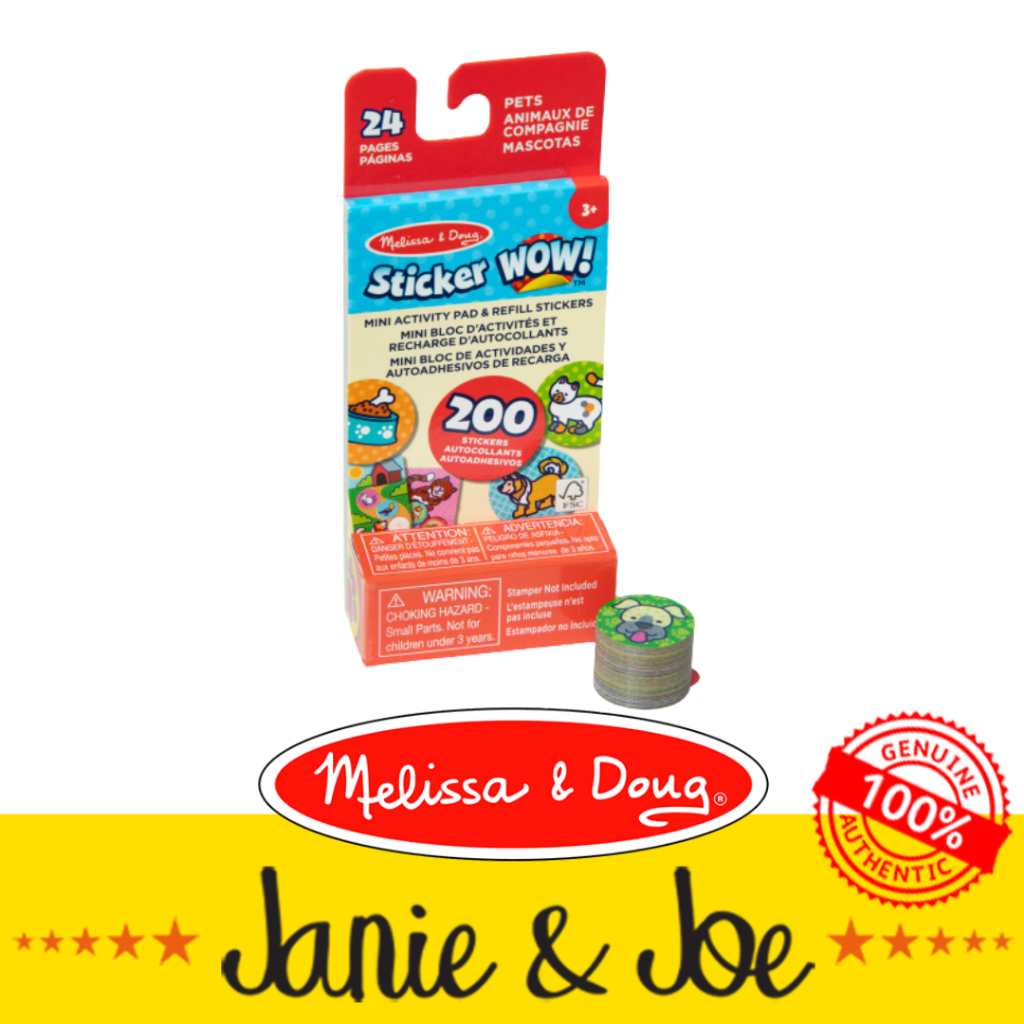 Melissa & Doug Sticker WOW! Pets - Mini Activity Pad & Refill Stickers ...