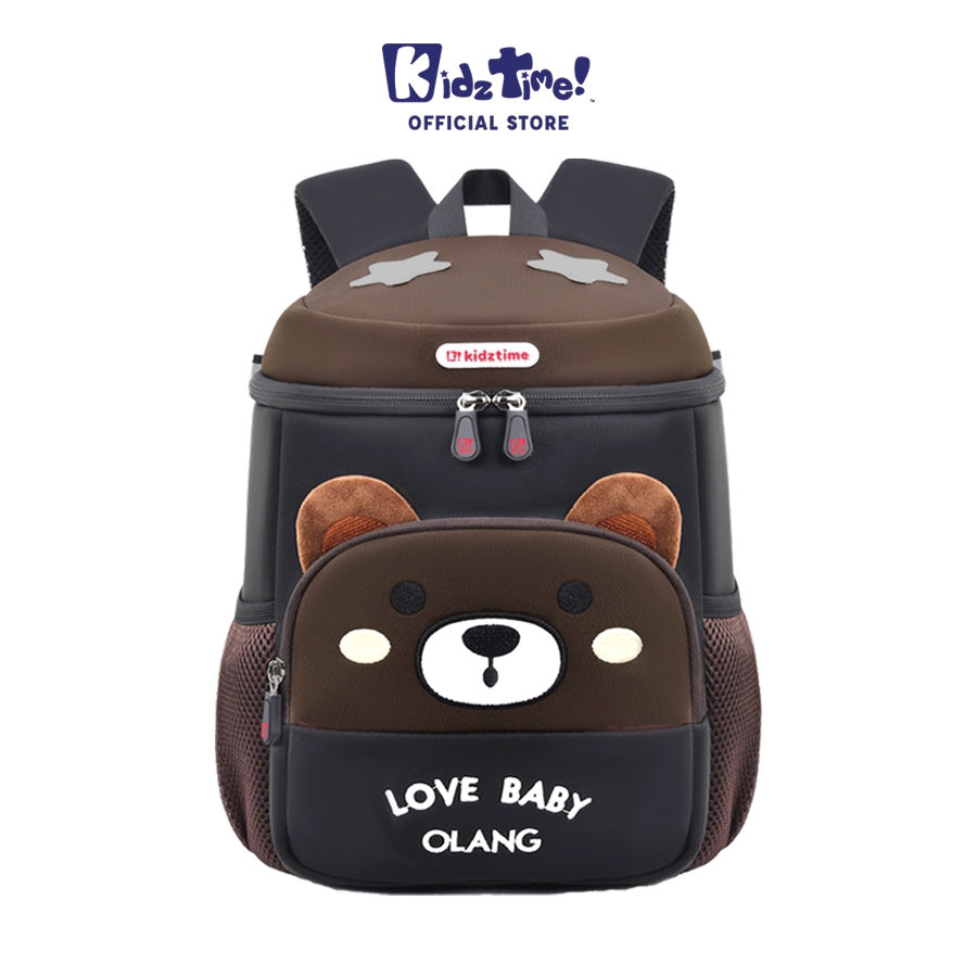 Kidztime Children Cute Bear Design Barrel Backpack Preschool Kindergarten School Bag Lightweight ...