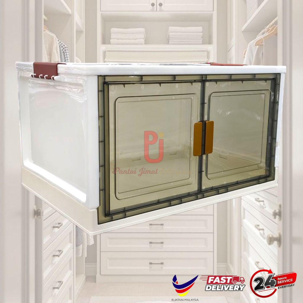 Vertical Storage Box Twin Doors Storage Cabinet | Shopee Malaysia