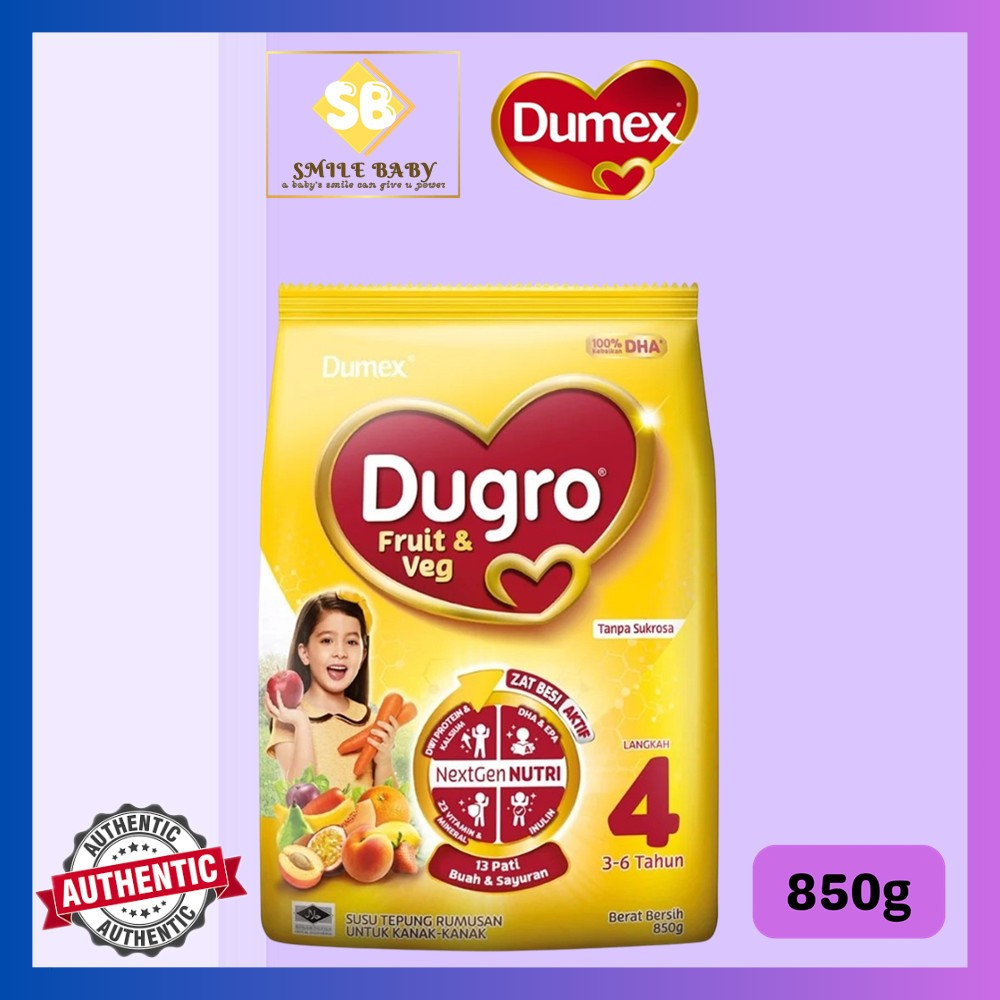 RM34.31* Dugro 4 Fruit and Vegi 850g x 1 pack | 4-6 years old | Shopee ...