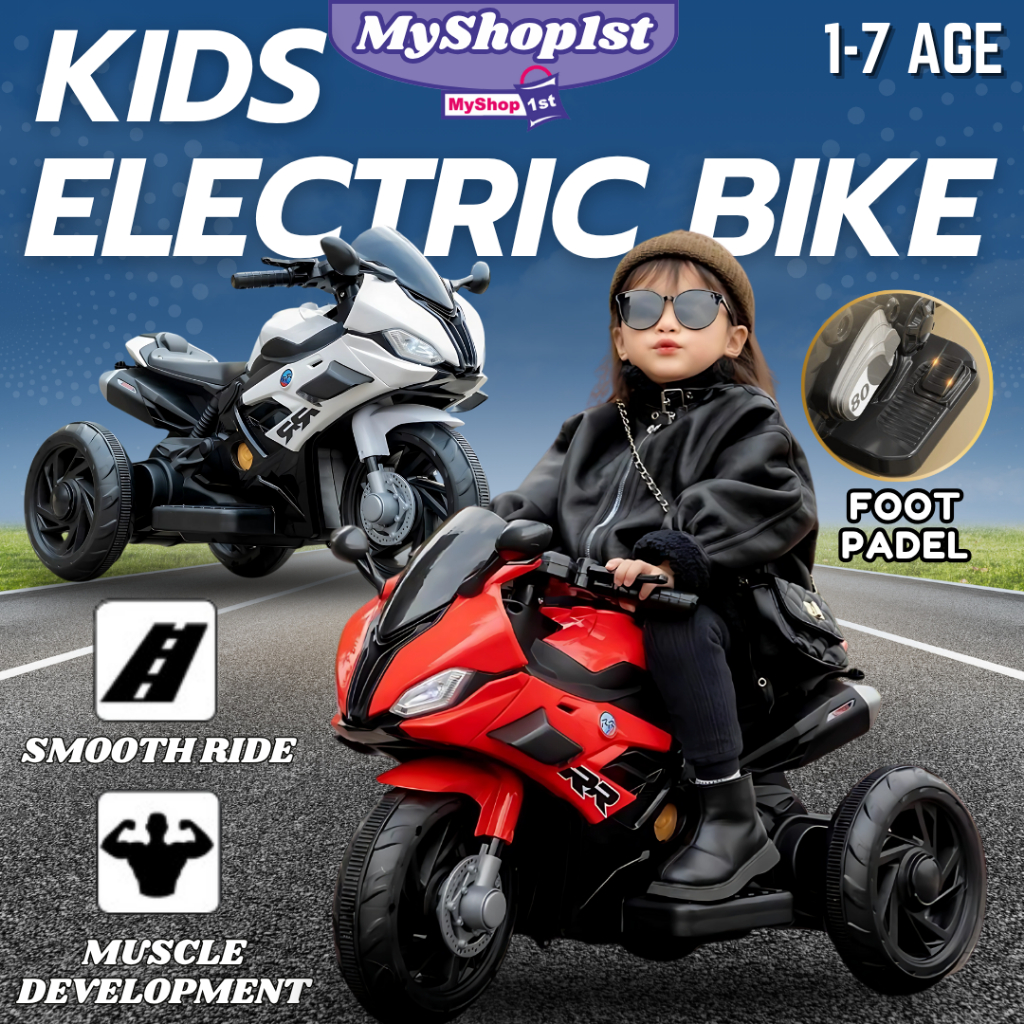 [2 Motor] Children Ride On Superbike Electric Super Bike Kids Motorbike ...