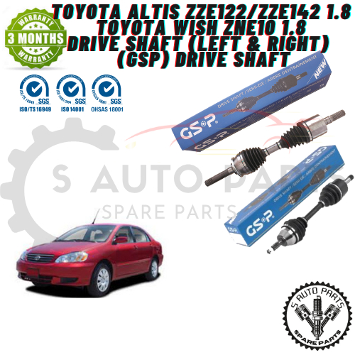 TOYOTA ALTIS ZZE122/ZZE142 1.8 DRIVE SHAFT (LEFT & RIGHT) DRIVE SHAFT ...