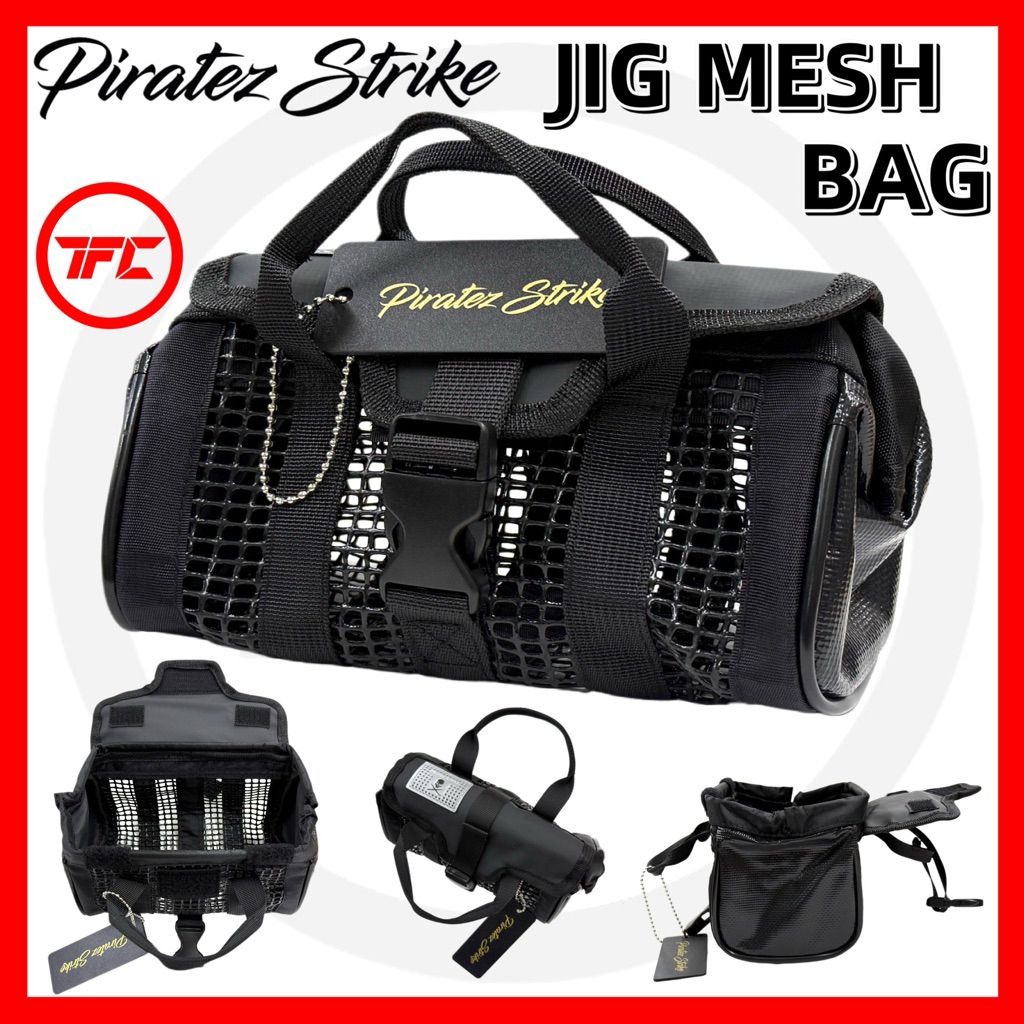 PIRATEZ STRIKE Jig Mesh Bag Tackle Storage Bag Washable Durable ...