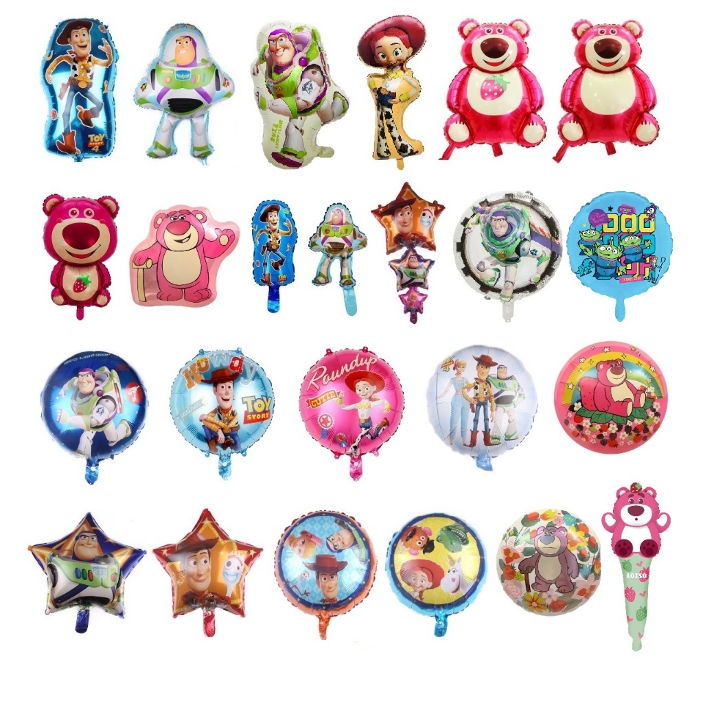 [Ready Stock] Toy Story Cartoon Themed Foil Balloon Woody Buzz Lotso ...