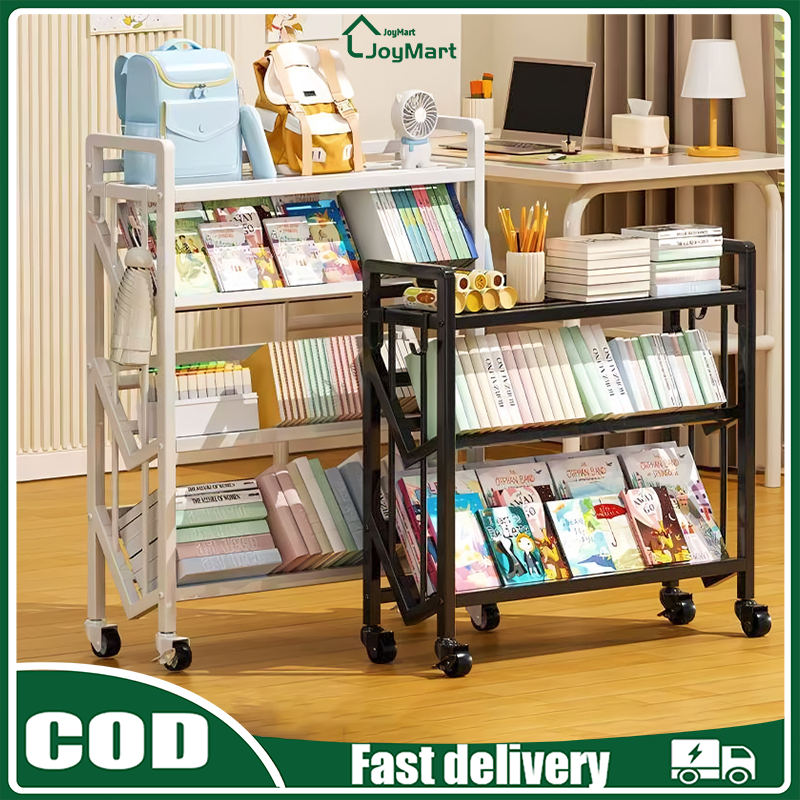 Bookshelf Rak Buku Kanak Kanak Almari Buku Steel Metal Book Rack Besi ...