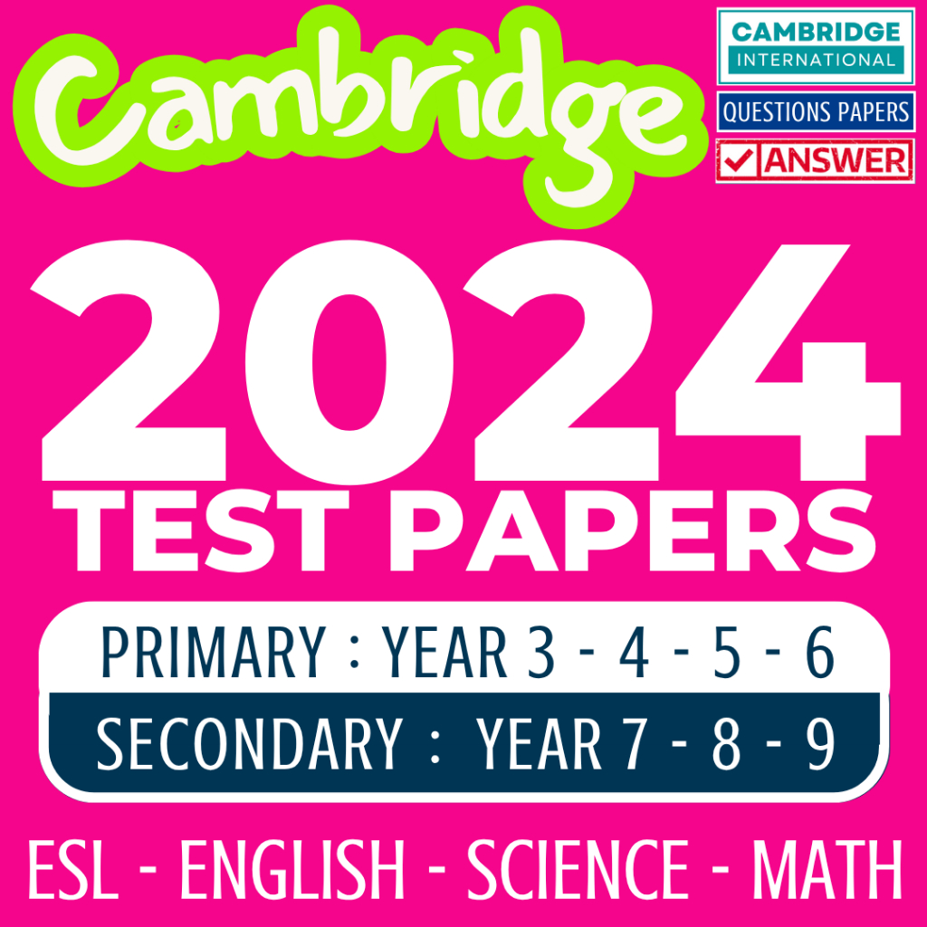 T3🟨🟧 2023 Cambridge Checkpoint Test + Answer English Math Science ESL ...