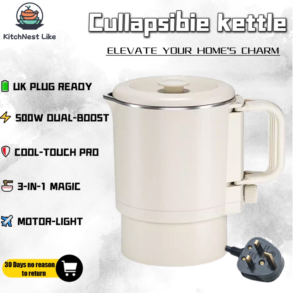 MYStock24H】🔥800ml Dual-Mode Travel Kettle | 2-in-1 Boil & Simmer | Cool ...