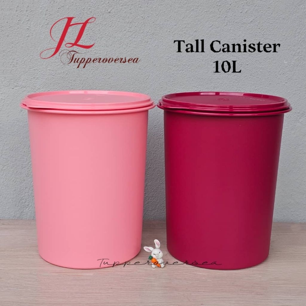 Tupperware Deco Canister Set 10.7L / Tall Canister 10L (1 PC) - Purple ...