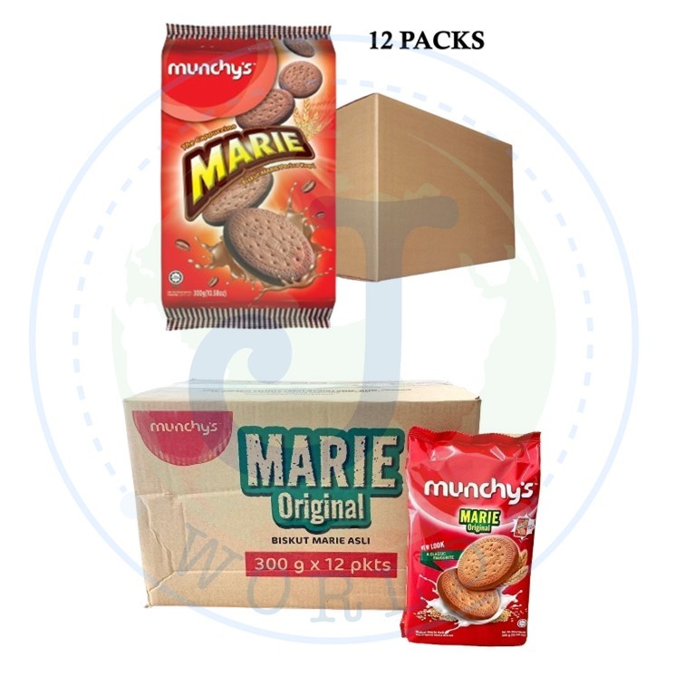 [WHOLESALE 12PACKS] MUNCHY'S MARIE 300G ( CAPPUCCINO / ORIGINAL ) CTN JAJAN EKONOMI BORONG HALAL ...