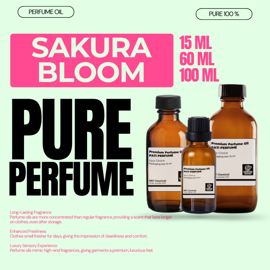 Perfume Pati Sakura Fragrance Oil import Perfume Minyak Wangi Tanpa ...