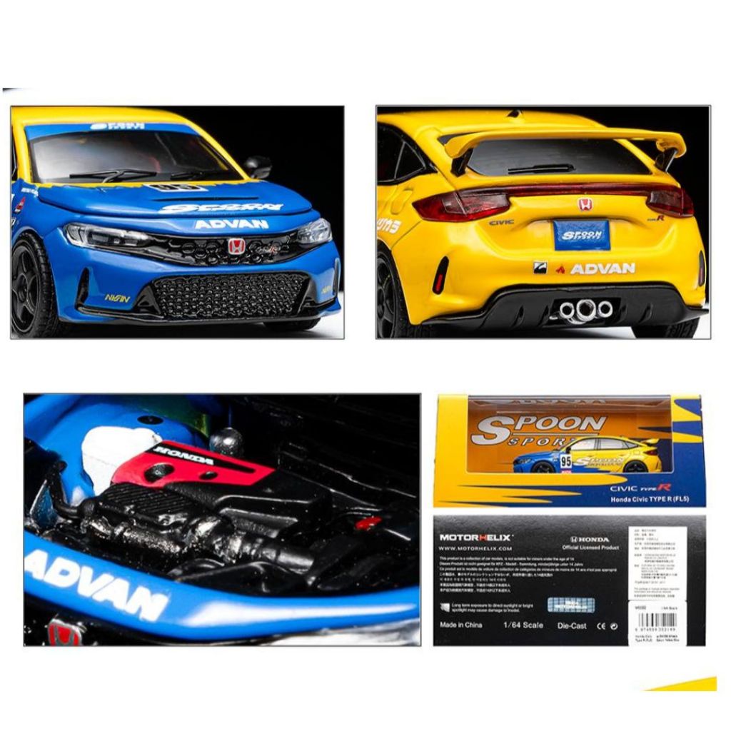 MOTORHELIX HONDA CIVIC TYPE R SPOON LIVERY (OPENING HOOD) | Shopee Malaysia