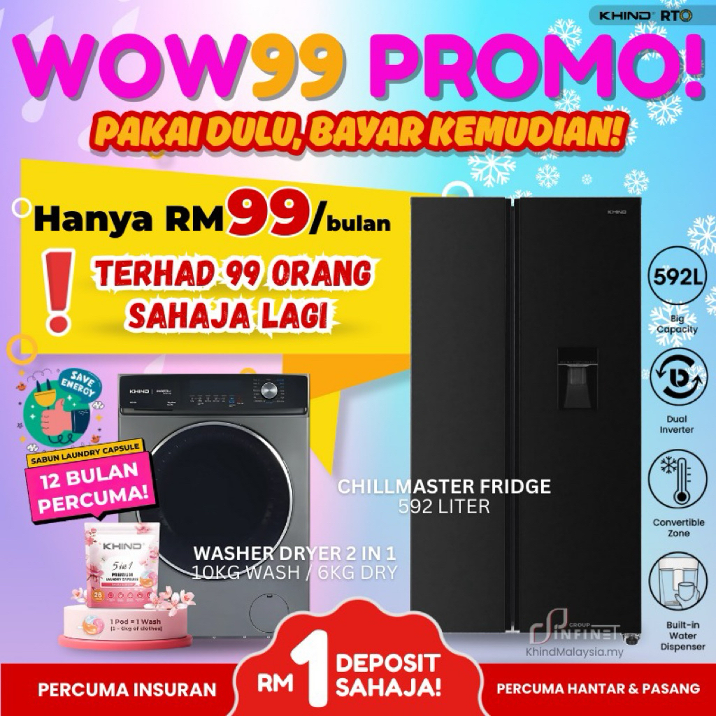 Combo WD2in1 + Peti sejuk 2pintu 592L | Shopee Malaysia
