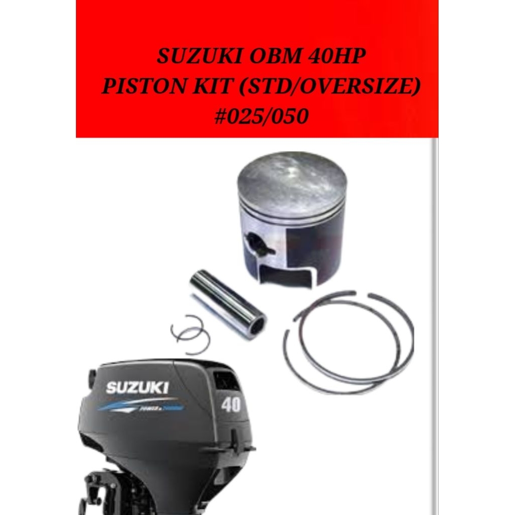 DT40 SUZUKI Outboard PISTON KIT (Std/oversize) # 2 stroke outboard ...