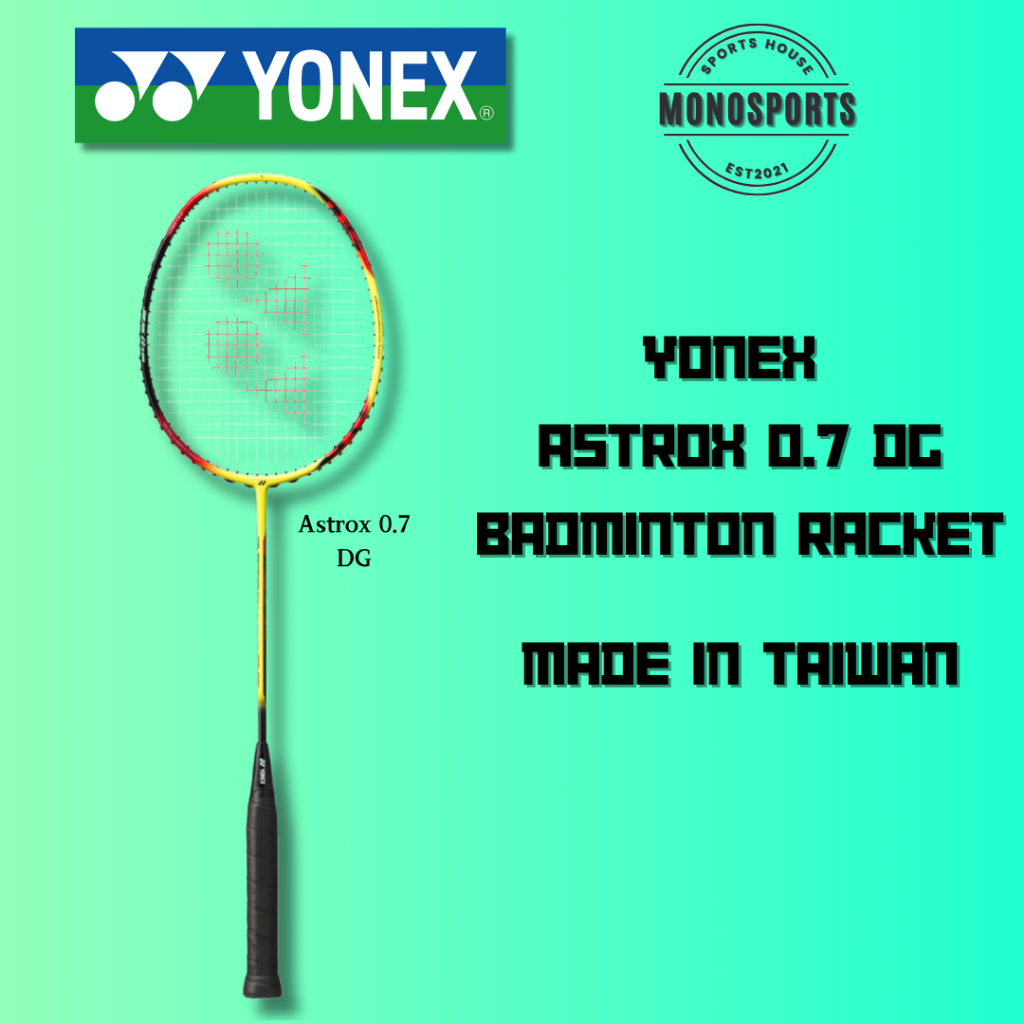 Yonex 0.7 DG Durable Grade Head Heavy Badminton Racket Made in taiwan ...