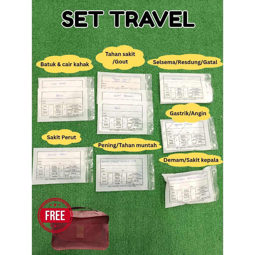 Set ubat-ubatan untuk melancong / Ibadah Umrah / Haji (First aid ...