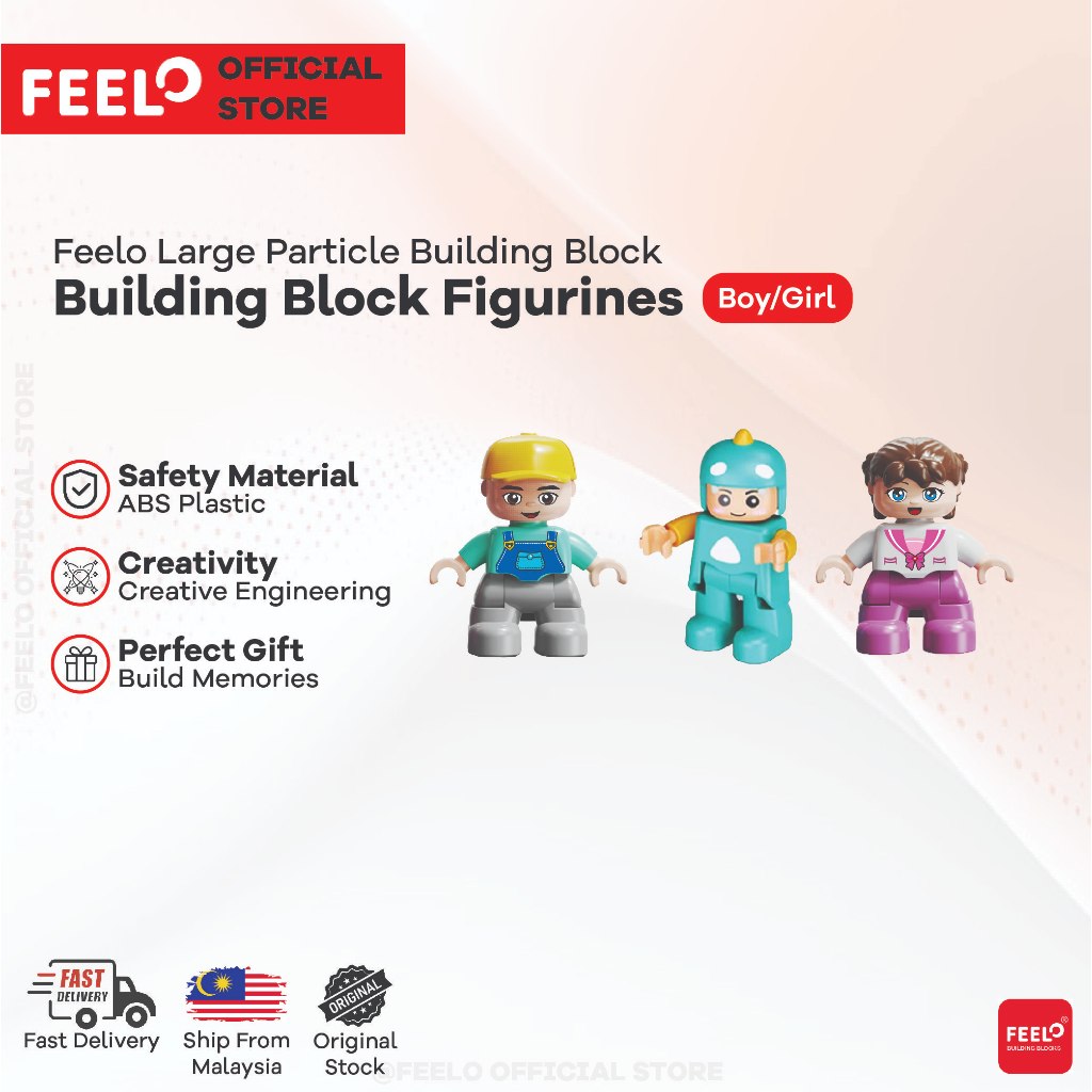 Feelo Large Participle Mainan Building Blocks Feelo's Boys and Girls ...