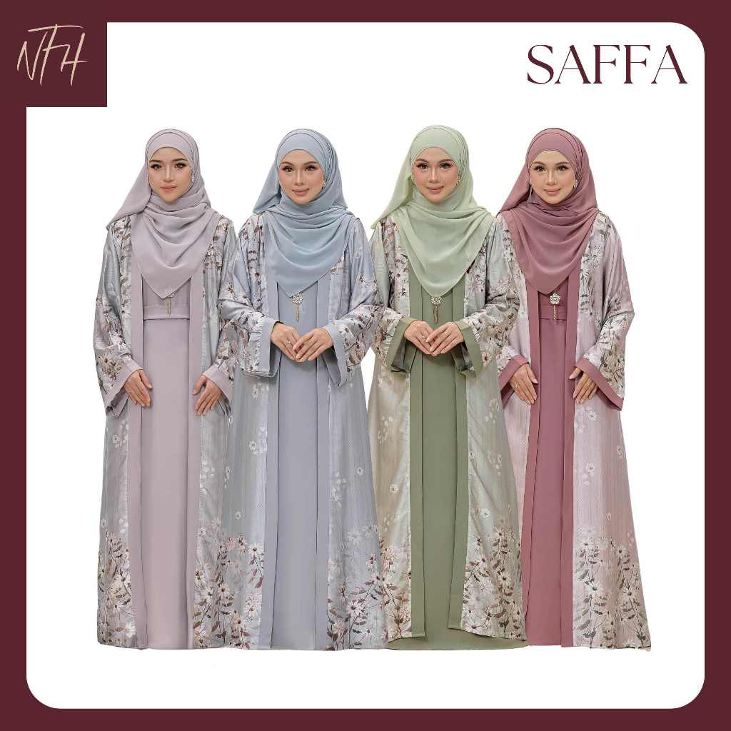 NFH Boutique - SAFAA jubah raya haji cantik material como crepe ...