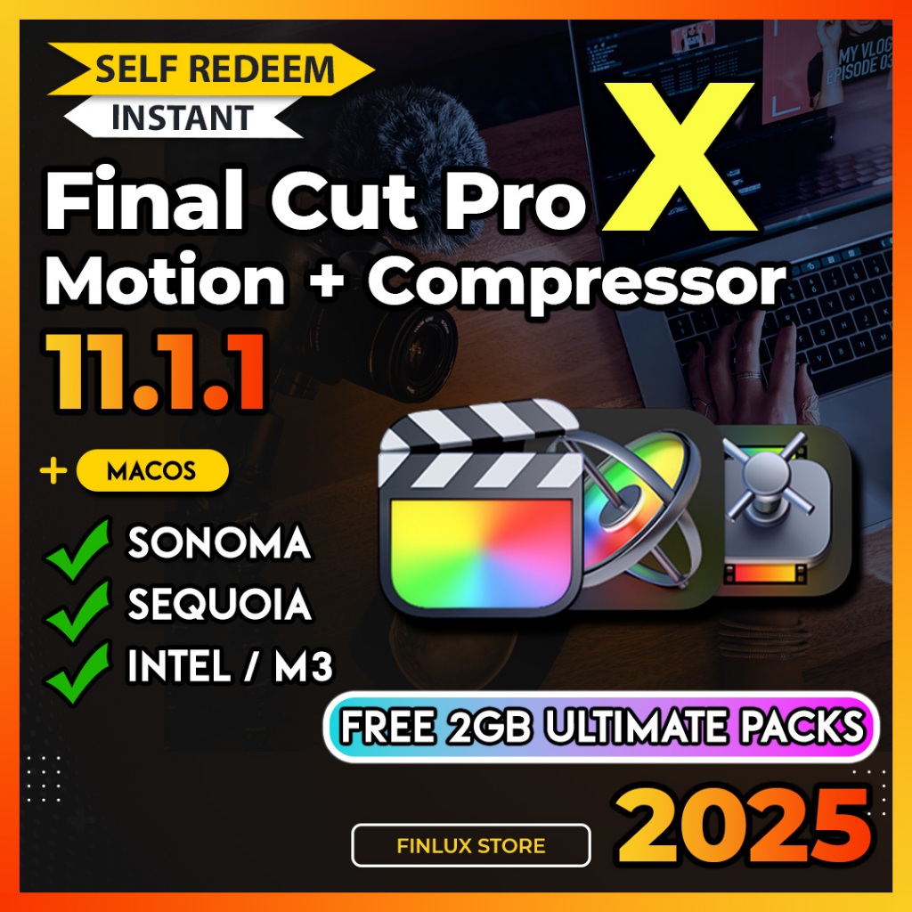 [BUNDLE] Final Cut Pro v11.1.1 + Motion v5.10 + Compressor v4.10.1 McOS ...