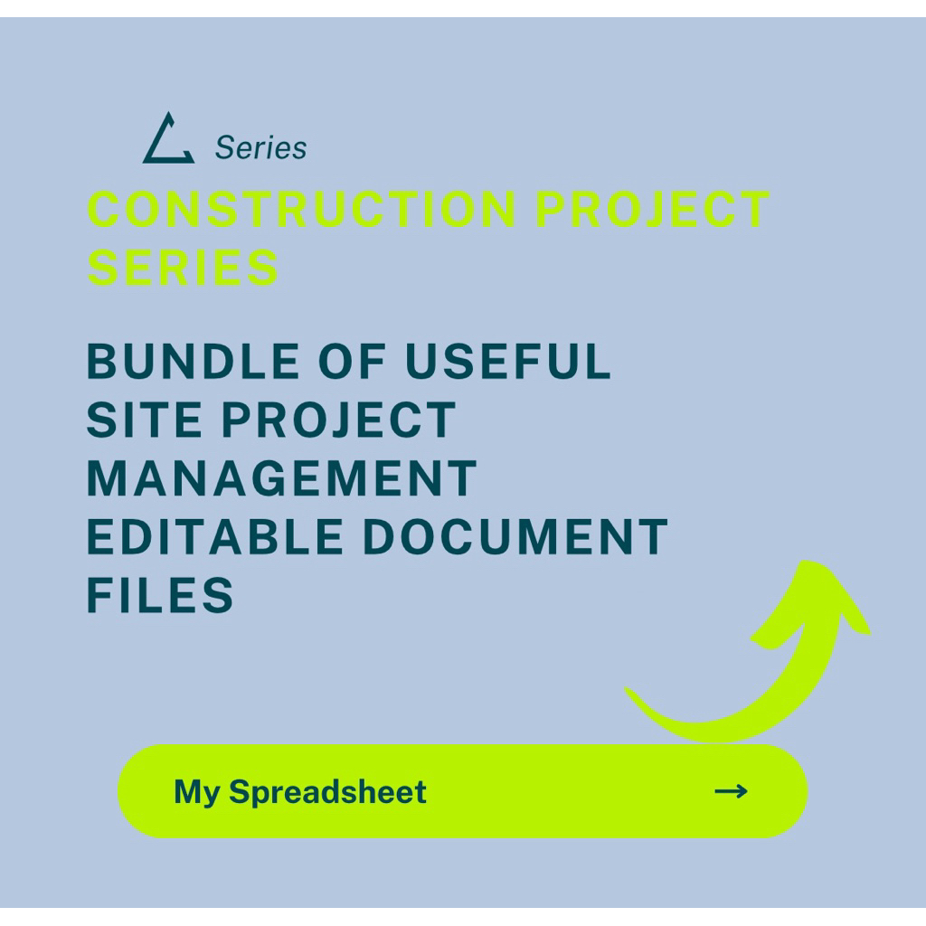 Construction Project Series -Bundle of useful site project management ...
