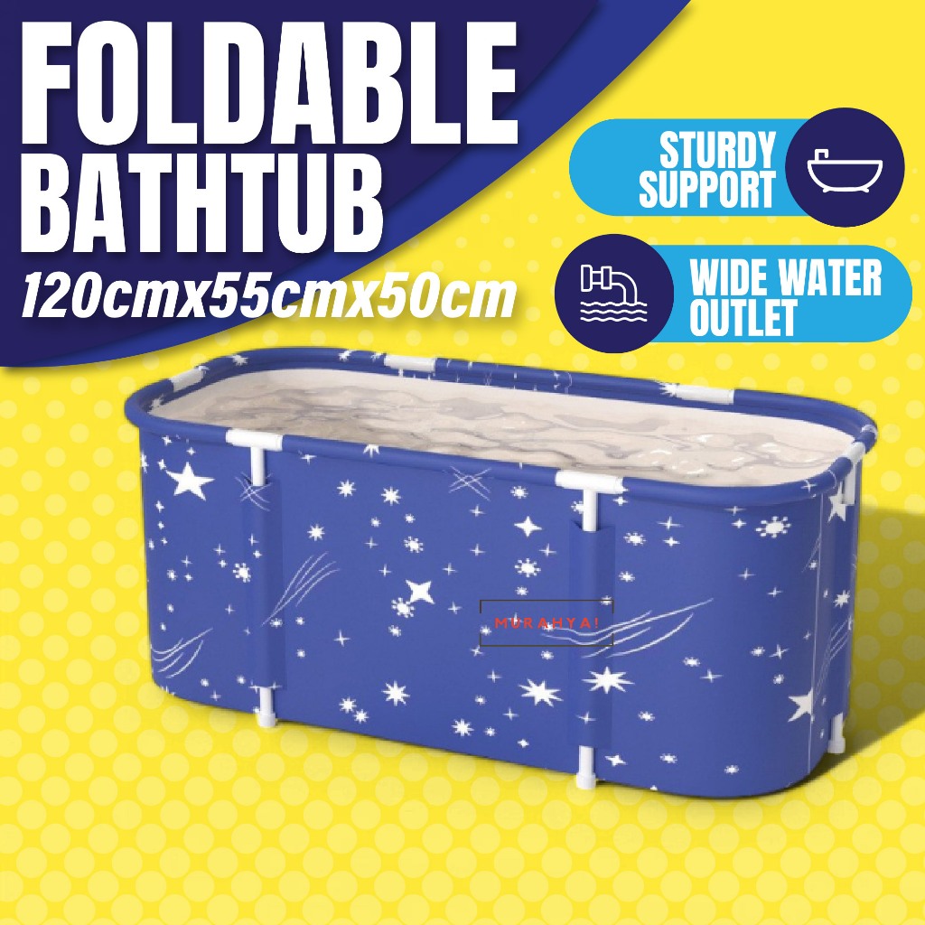 Foldable Bath tub Tab mandi lipat dewasa mudah alih Folding adult kids ...