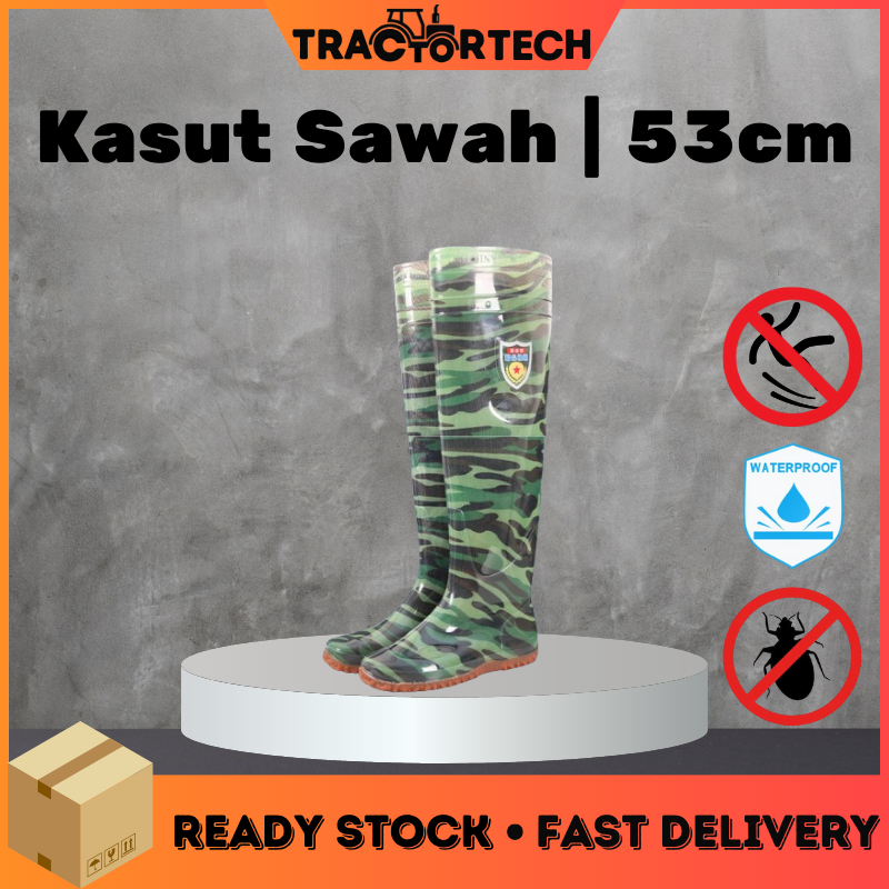 TractorTech | 53cm - Kasut Sawah Getah Panjang Bertali/Paddy Field ...