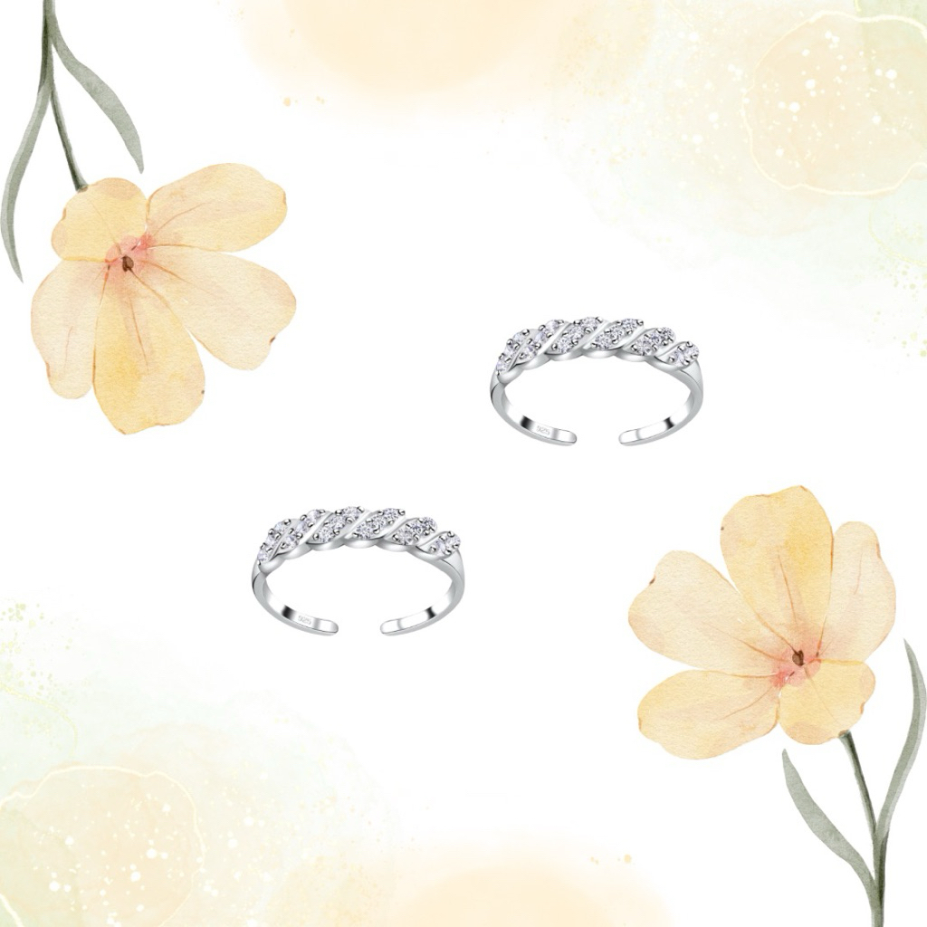 Braids 925 Minimalist Toe Rings Velli Metti Silver | Shopee Malaysia