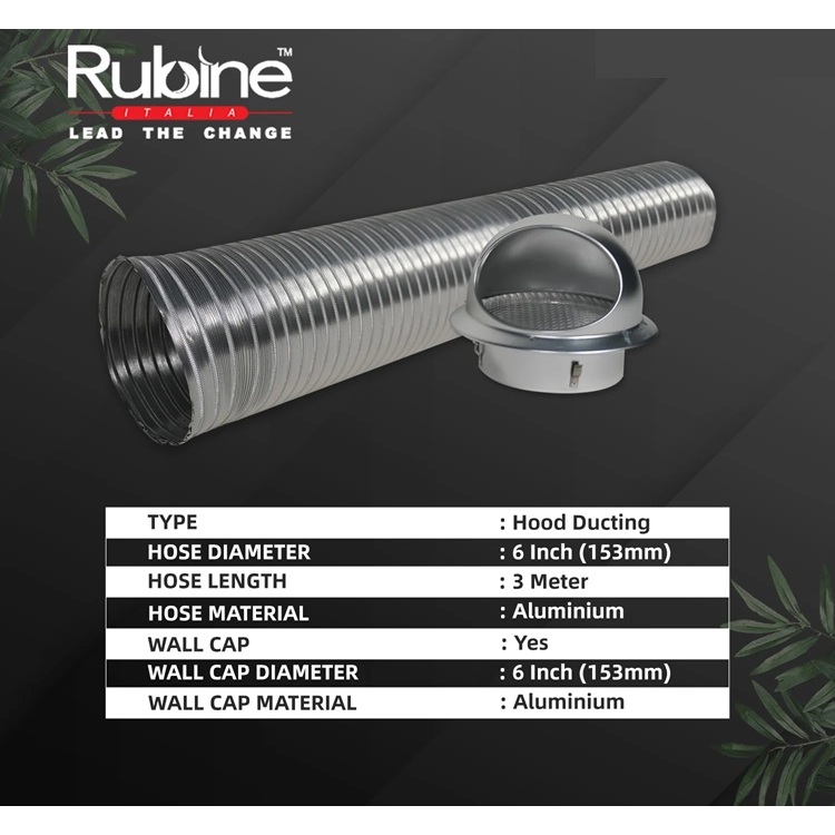 Rubine Aluminium Ducting Hose & Stainless Steel Ducting Cap | Flexible ...