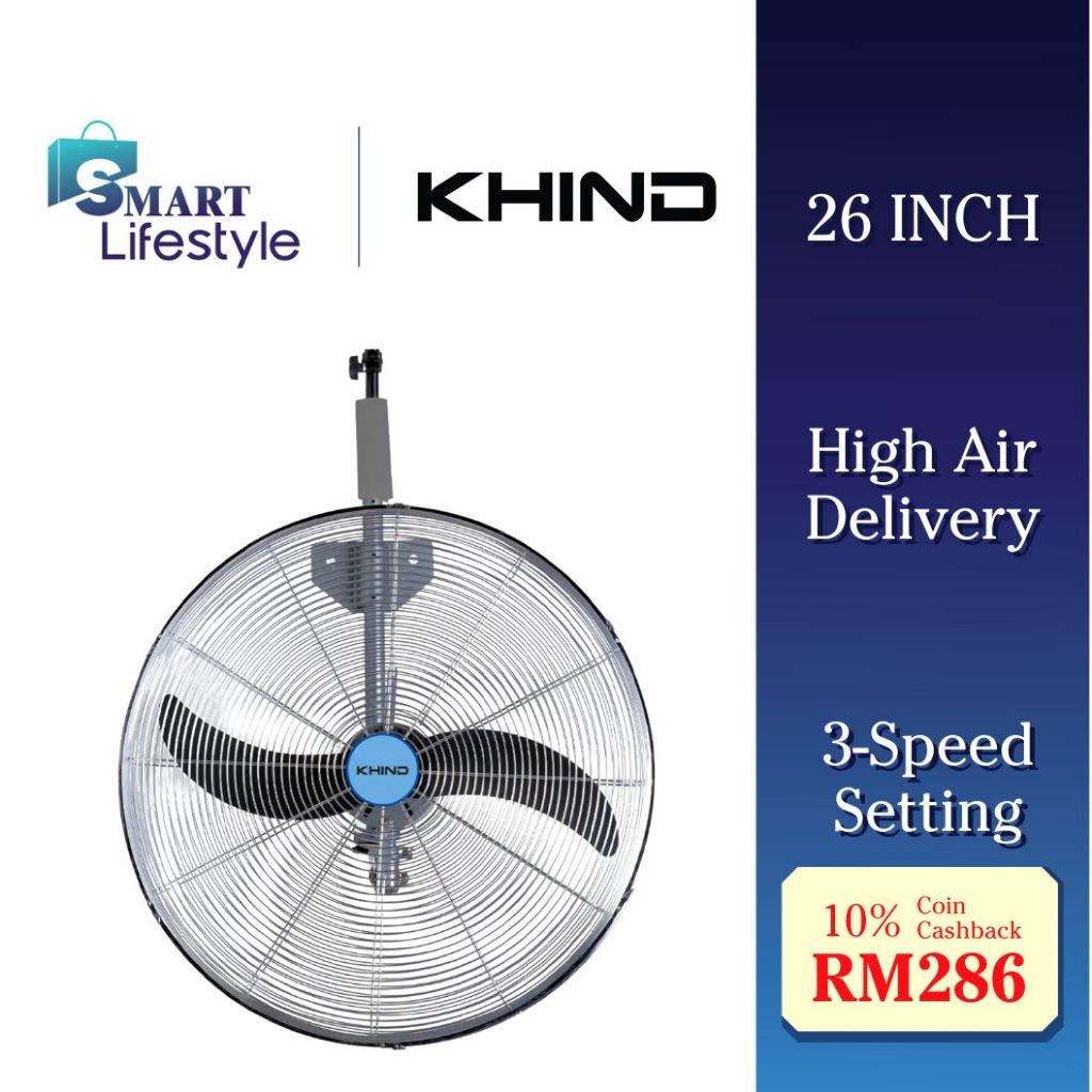 KHIND 26 INCH INDUSTRIAL WALL FAN WF2602 | Shopee Malaysia